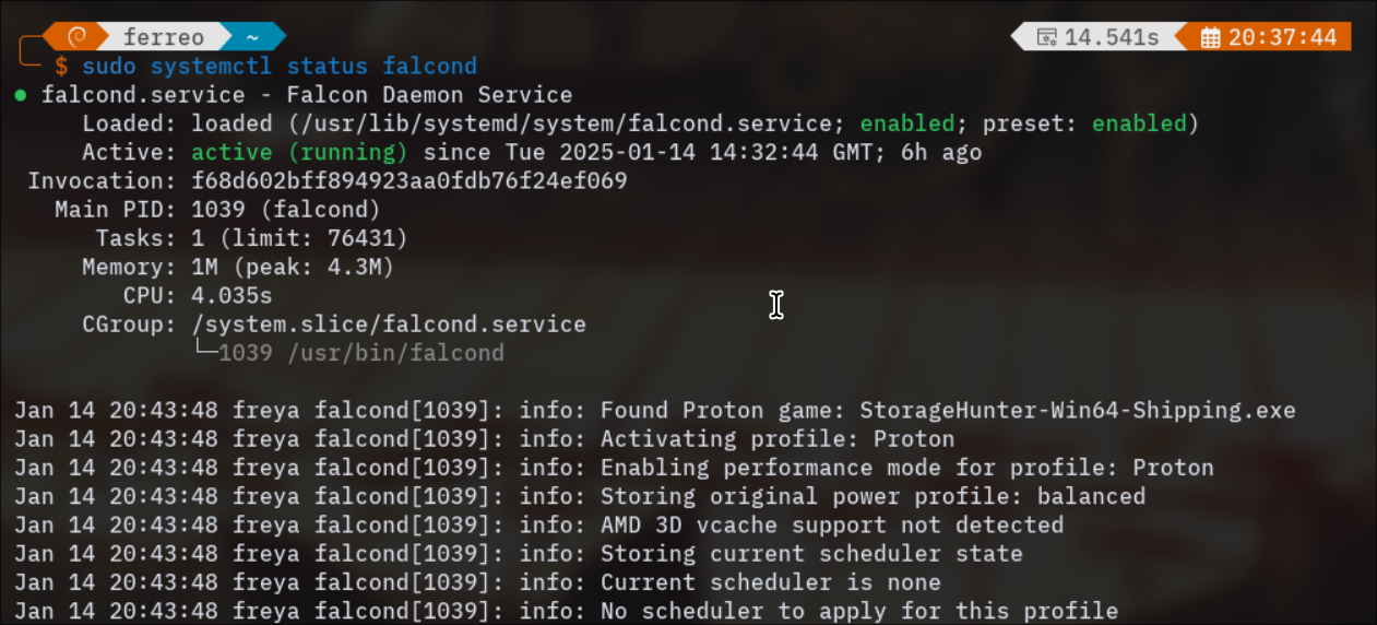 PikaOS falcond auto-gamemode | PikaOS Linux